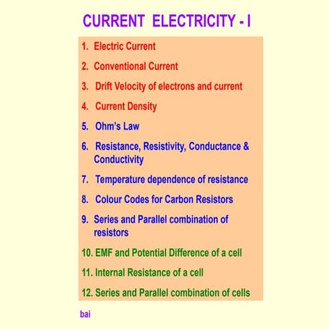 Current Electricity Class 12 Part-1 | PPT