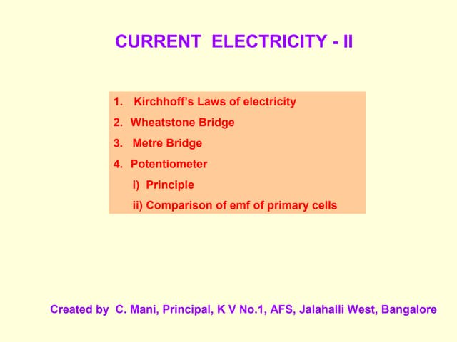 Magnetic Effects Of Current Class 12 Part-1 | PPT