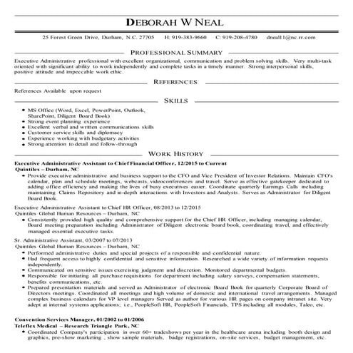 Deborah W Neal Resume July2016 | DOCX