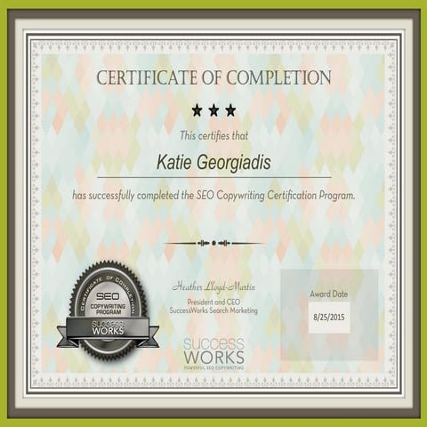 Certification Completion-KG | PPT