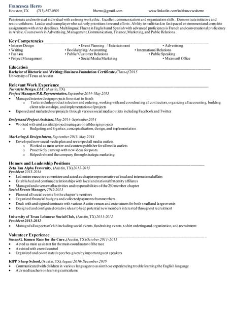 RESUME JENNIFER VALLENS 2016 | PDF