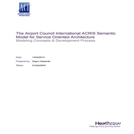 ACI ACRIS Semantic Model for Service Oriented Architecture v1.0 | PDF