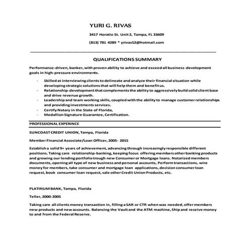 YURI G RIVAS RESUME | DOCX