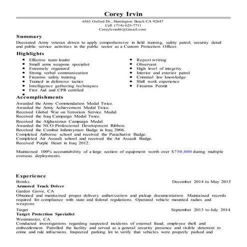 Aaron Gibbs Resume #001 | DOCX