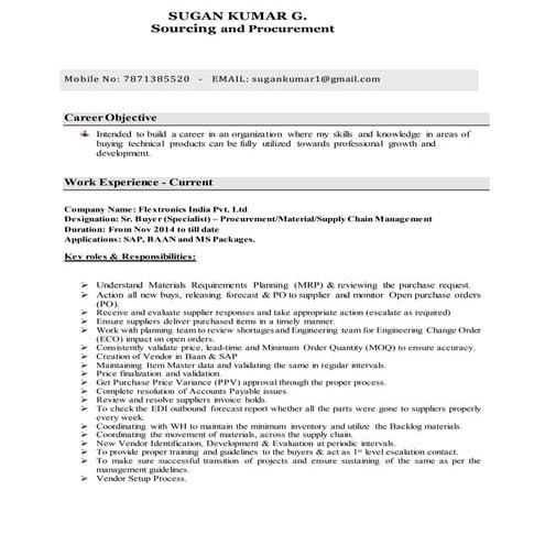 New SK Resume | DOCX | Logistics | Business