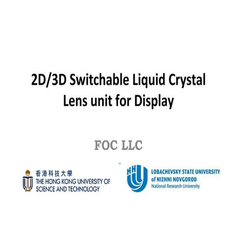 2D/3D switchable display | PPT | 3-D Graphics | Computer Software and Applications