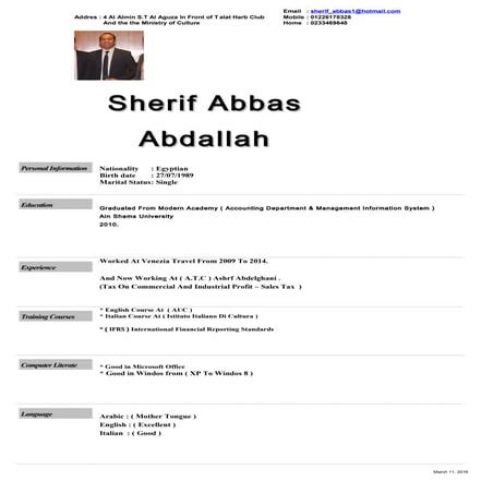 Sherif Abbas C.V | DOC
