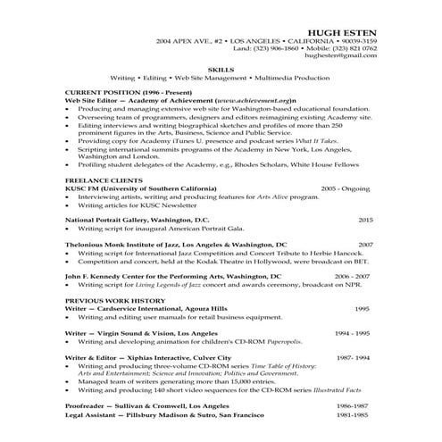 Yule resume | PDF