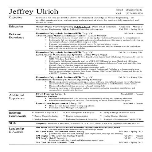 Jeff Ulrich Resume | PDF