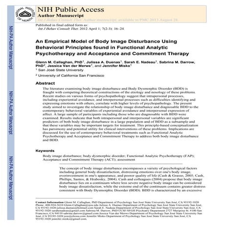 Callaghan, et. al. 2012-An Empirical Model of Body Image Disturbance ...