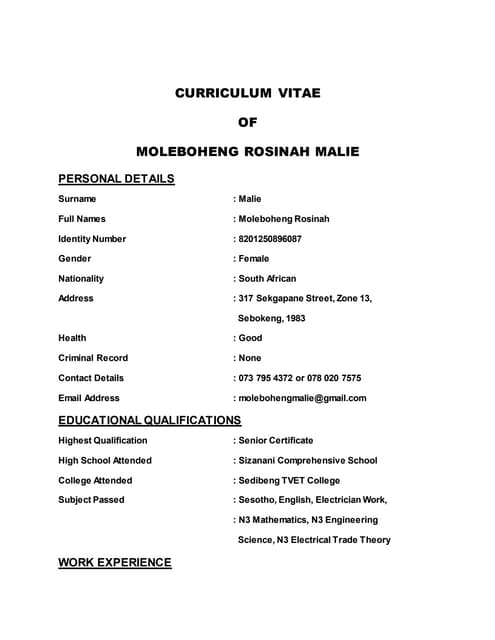 resent cv | PDF