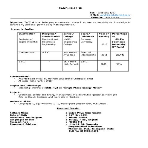 Resume(NG SHU PING) | DOC