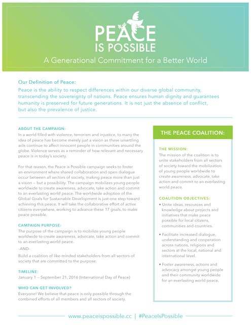 Be thepeace international peace day | PDF