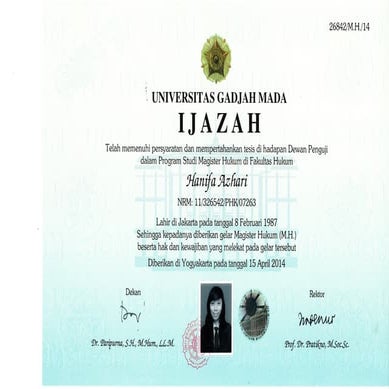ijazah UGM | PPT