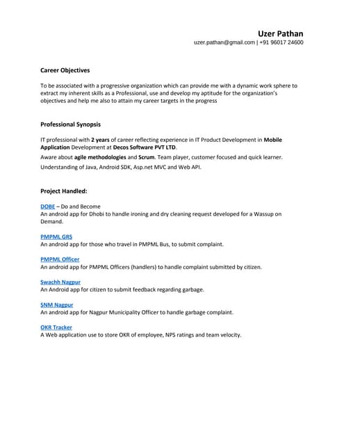 shubhankar's resume | PDF