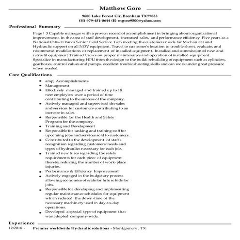Matthew Gore Resume 3 (1) | PDF