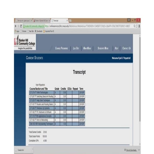 BHCC transcript 2015 | DOCX