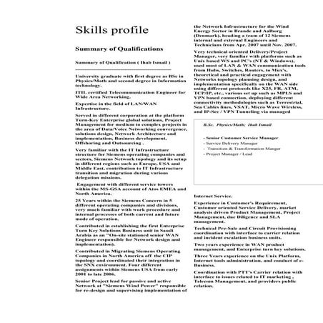 My-Skills-Profile-en 2015 | PDF