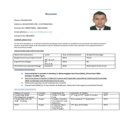 pawan resume | DOCX