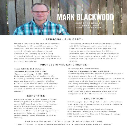 Mark James Blackwood RESUME August 2016 | PDF
