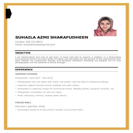 Suhaila CV | PDF