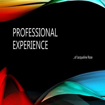 Professional Experience Slide Show | PPTX