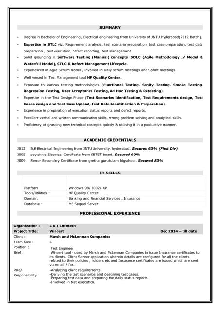 Chaitanya_Resume | DOC | Computer Software and Applications | Computing