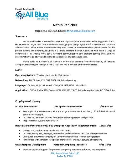 DUSTIN'S RESUME | DOC