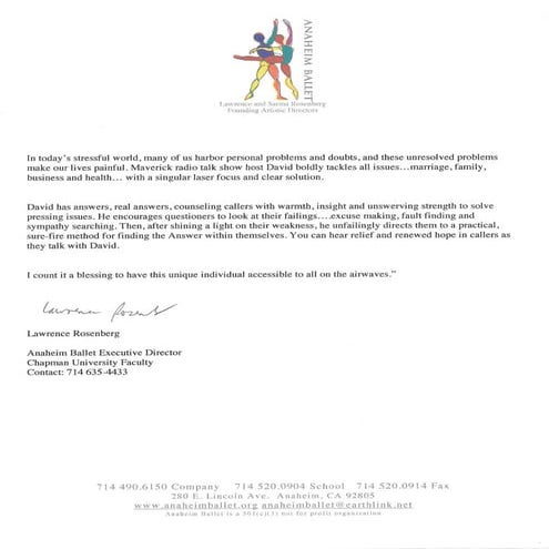 Anaheim Ballet | PDF