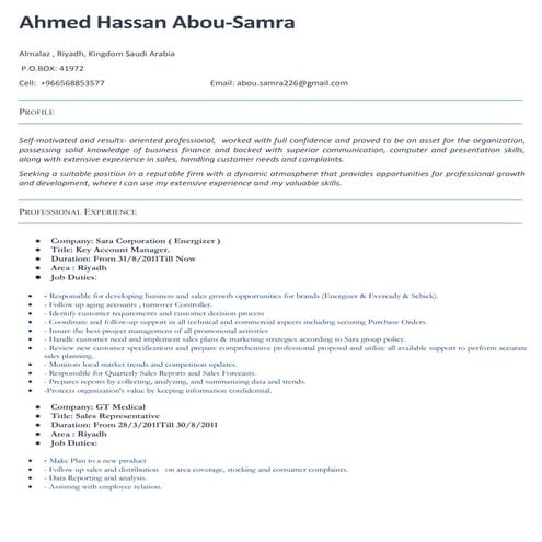 MY CV KSA | PDF