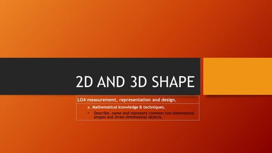 2 d and 3d shape | PPT