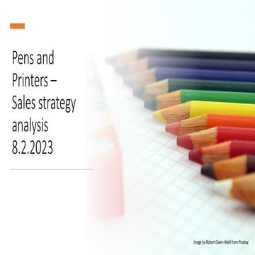 2 Data Analyst Professional - Case Pens and Printers - Sales strategy ...