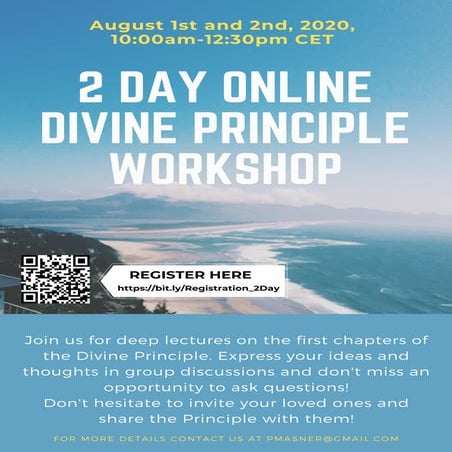 2 Day Divine Principle Workshop | PDF