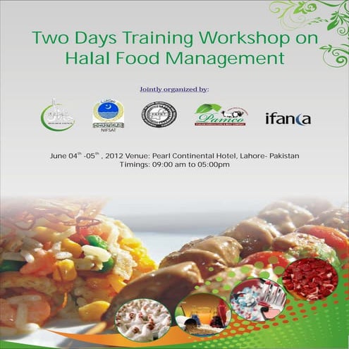 2 days training workshop on halal food management pearl continental ...