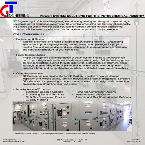 2014, GT ENGINEERING, LLC, BROCHURE | PDF