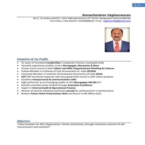 Abdul Karim Ch. ( Professional Resume ) | DOCX