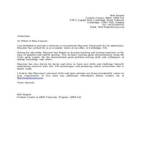 Rob Sargent Reference Letter | DOCX