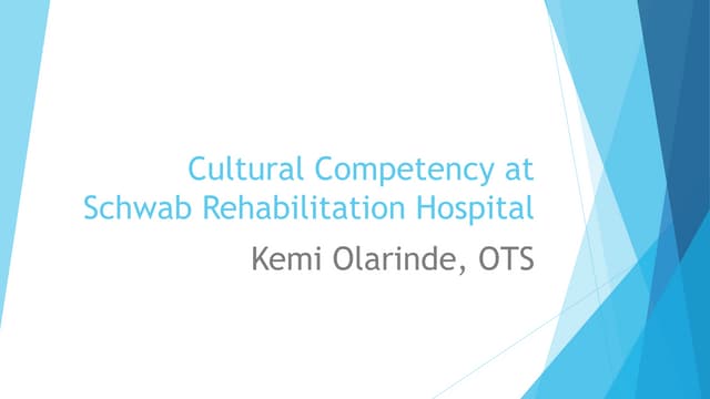 Cultural Competence in Healthcare (Rue, 2002) | PPT