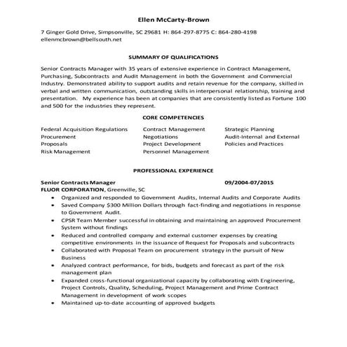 Ellen McCarty Resume | PDF