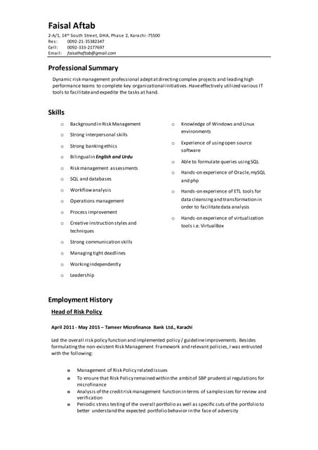 Cv amjad 2012 1 | DOC