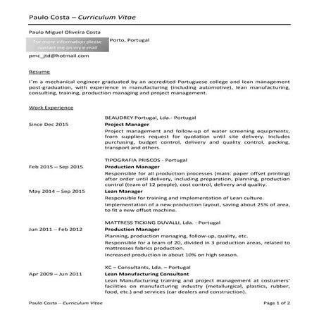 Jorge Rodriguez CV | PDF