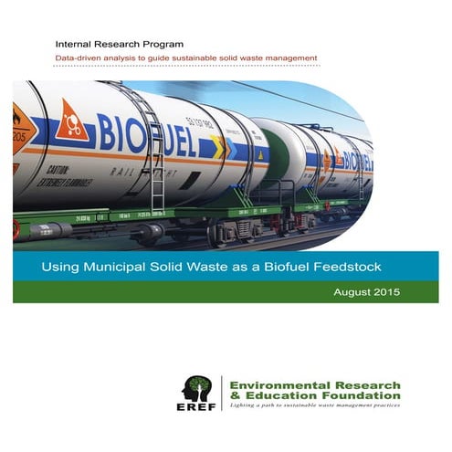 Using Municipal Solid Waste as a Biofuel Feedstock | PDF