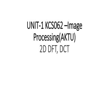 Fourier Transformation Basics in image processing | PPTX