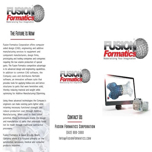 FusionFormatics Brochure | PDF | Graphics Software | Computer Software and Applications
