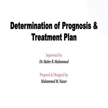 Determination of prognosis & Treatment plan | PDF