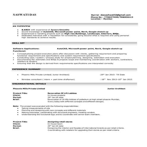 C.V. Saswati das | DOCX