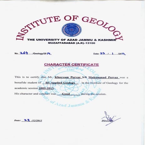 character certificate | PDF