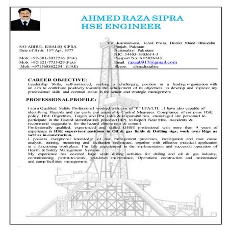 Ahemd Raza NEW CV | DOCX