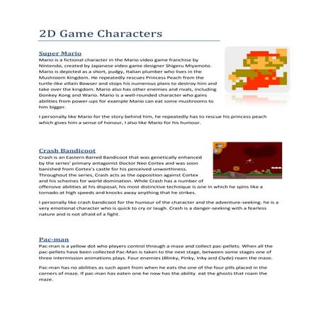 Game Design Portfolio | PDF