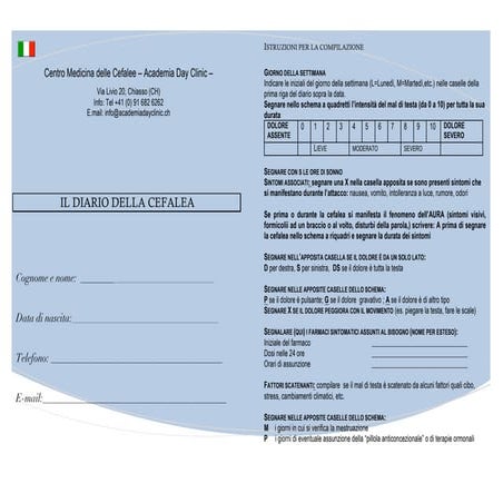 Diario della cefalea | PDF
